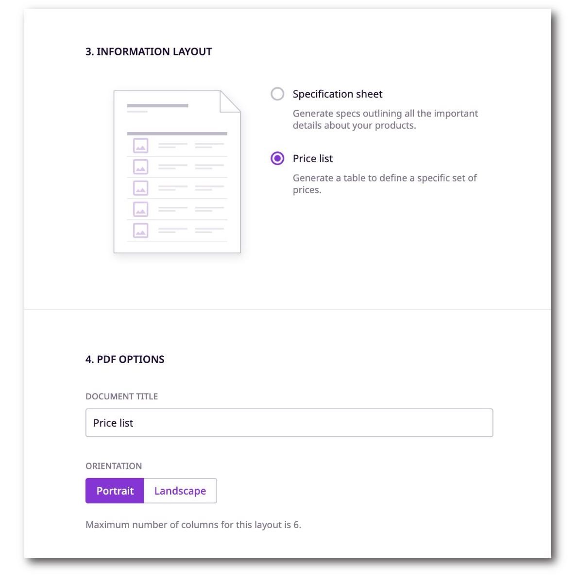 Exporting Products in PDF Format